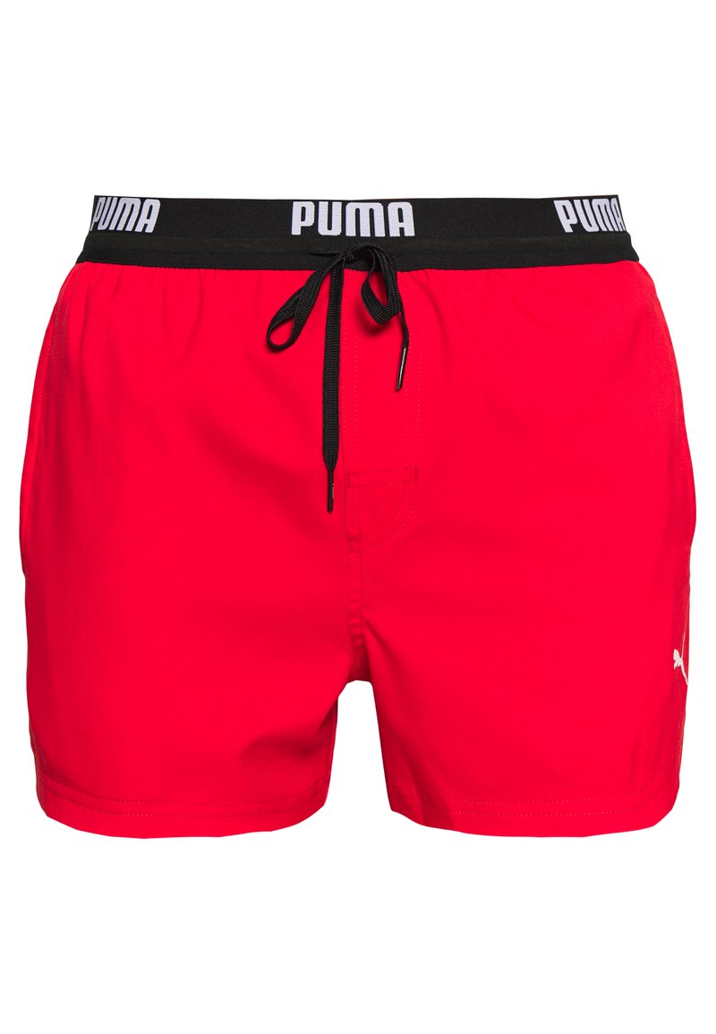 Puma SWIM MEN LOGO LENGTH SWIM SHORTS - Swimming shorts - red - Zalando ...