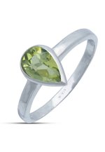 Mantraroma TAMAN - Ring - peridot facettiert/hellgrau-meliert - Zalando.de