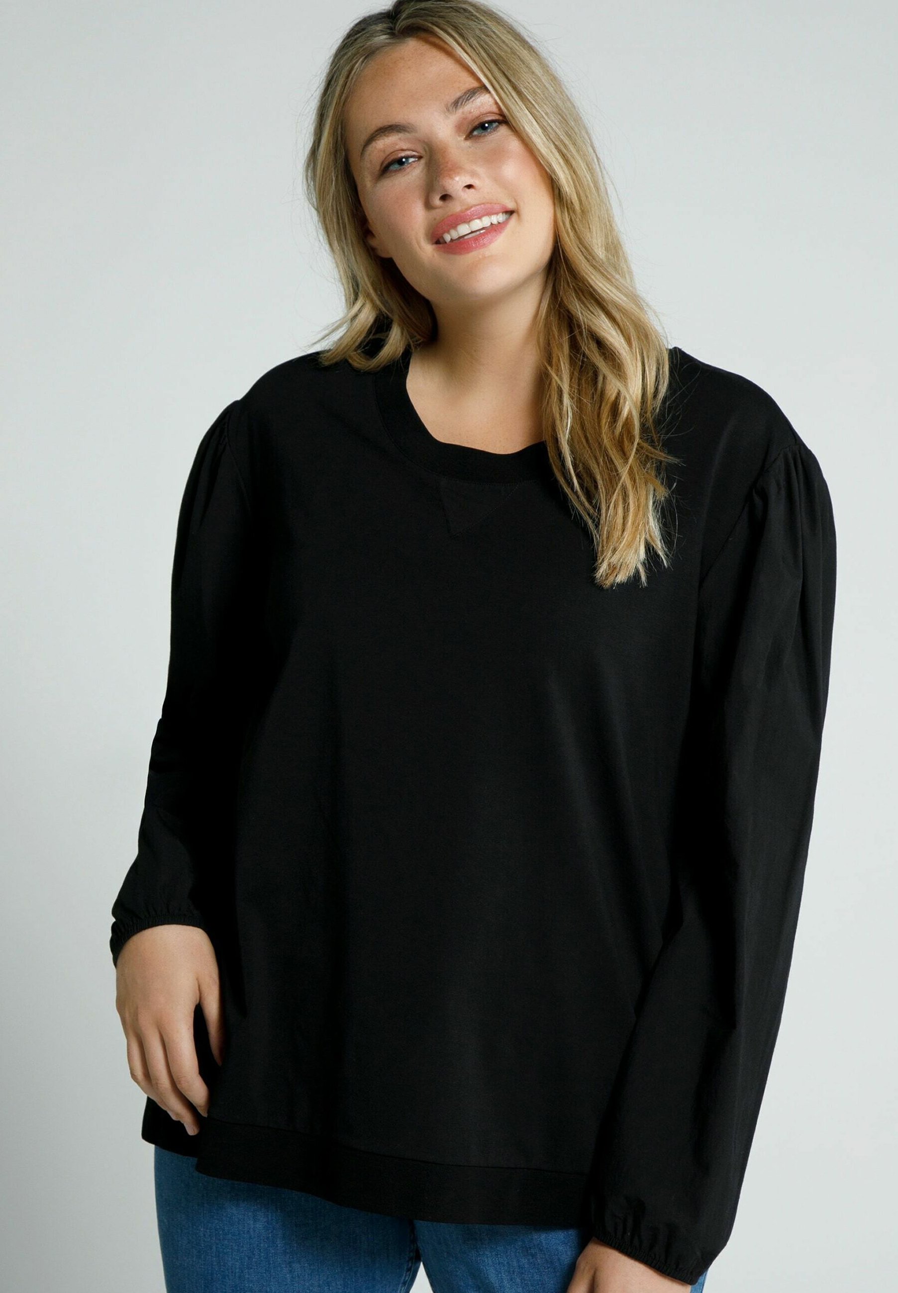 Ulla Popken Sweatshirt - zwart/schwarz - Zalando.ch