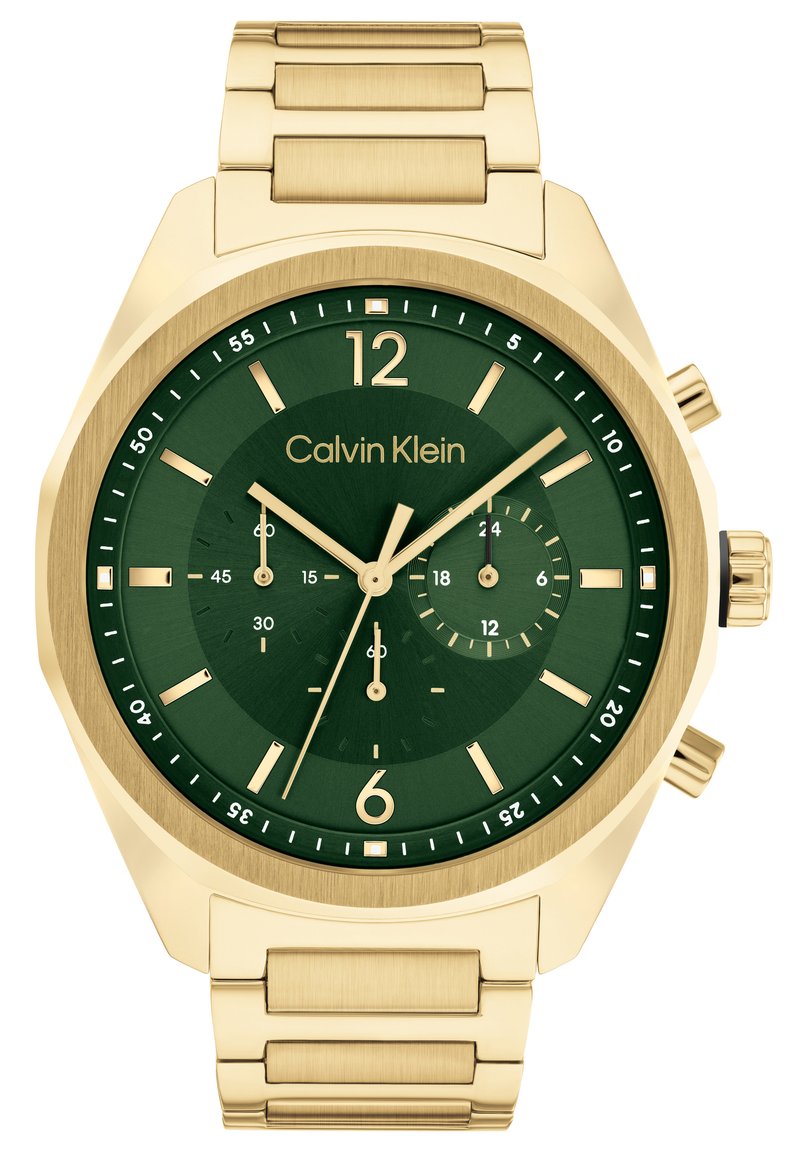 Calvin Klein Chronograph watch - gold/green/gold-coloured - Zalando.co.uk