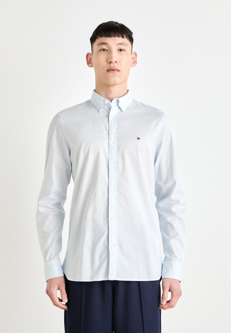 Tommy Hilfiger FLEX MICRO - Chemise - optic white/vessel blue/bleu - ZALANDO.FR