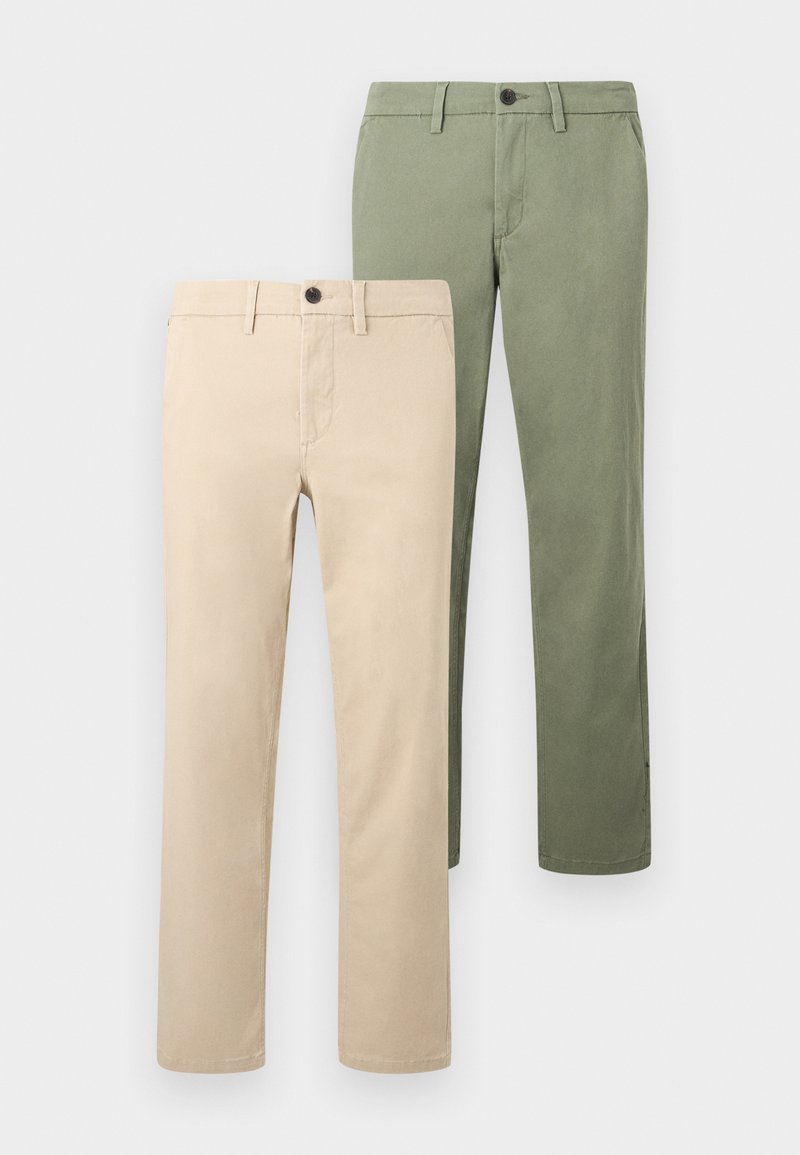 Jack & Jones JPSTOLLIE DYLAN 2 PACK - Chinos - deep lichen green/grønn ...