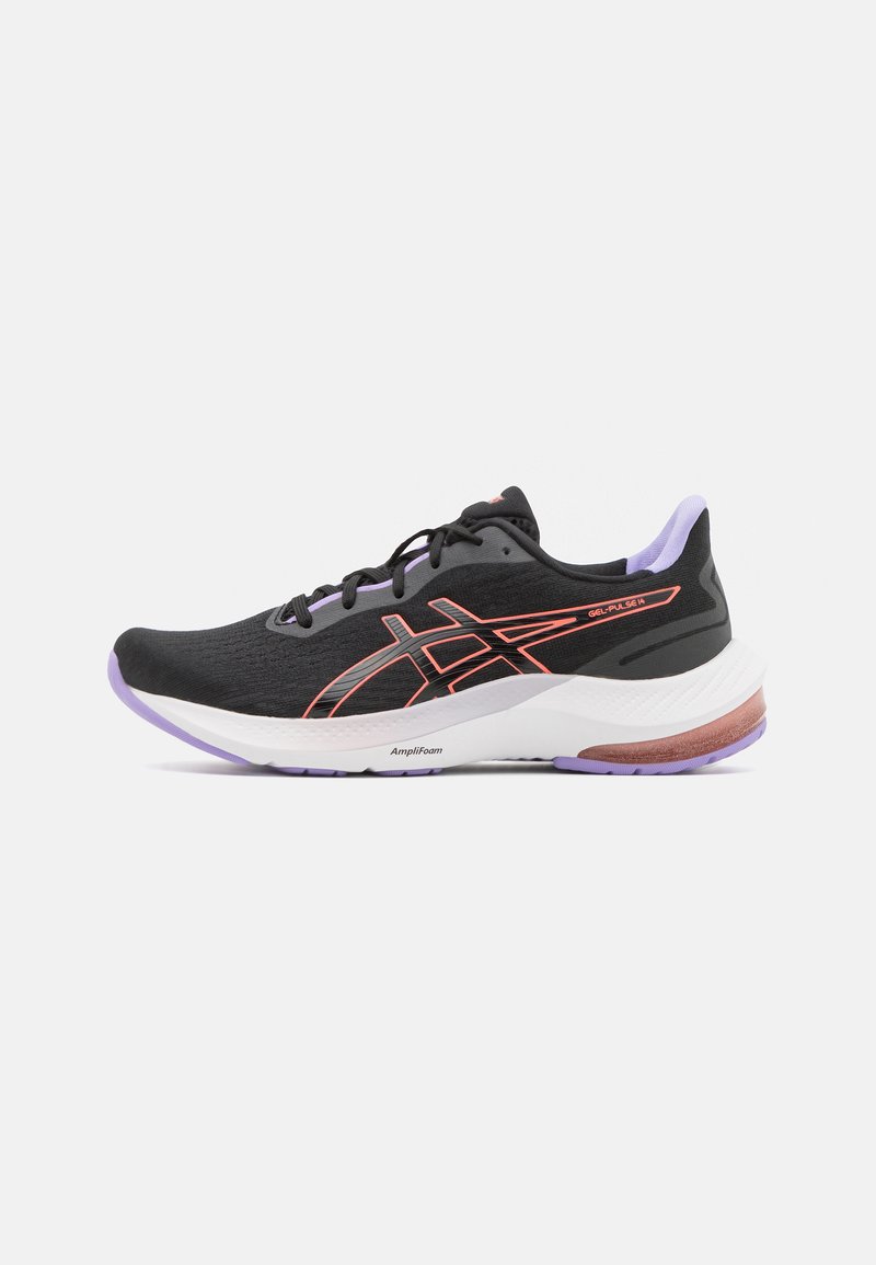ASICS GEL PULSE 14 - Neutral running shoes - black/papaya/black ...
