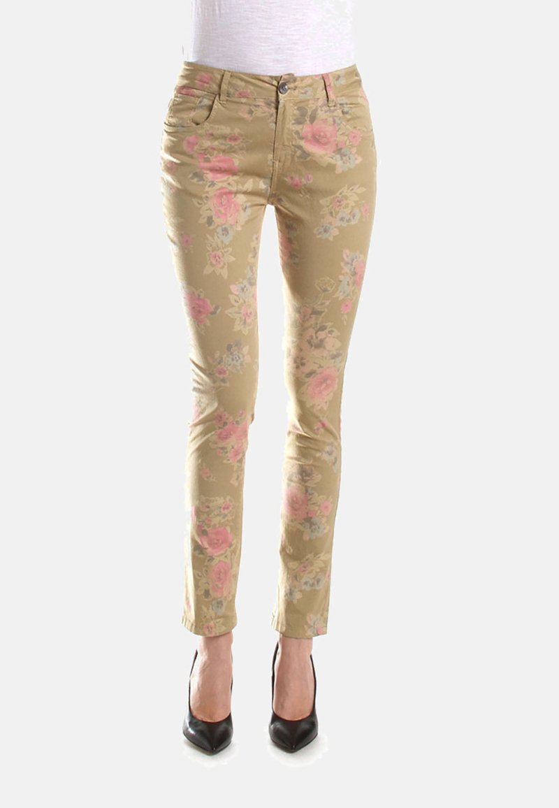Carrera Jeans Stoffhose Fantasia A Fiori Tan Zalando De