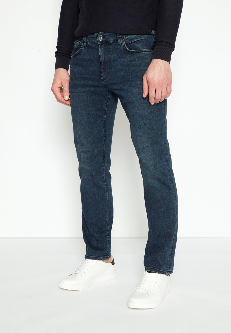 TOM TAILOR MARVIN - Jean droit - dark-blue denim/denim bleu foncé - ZALANDO.FR