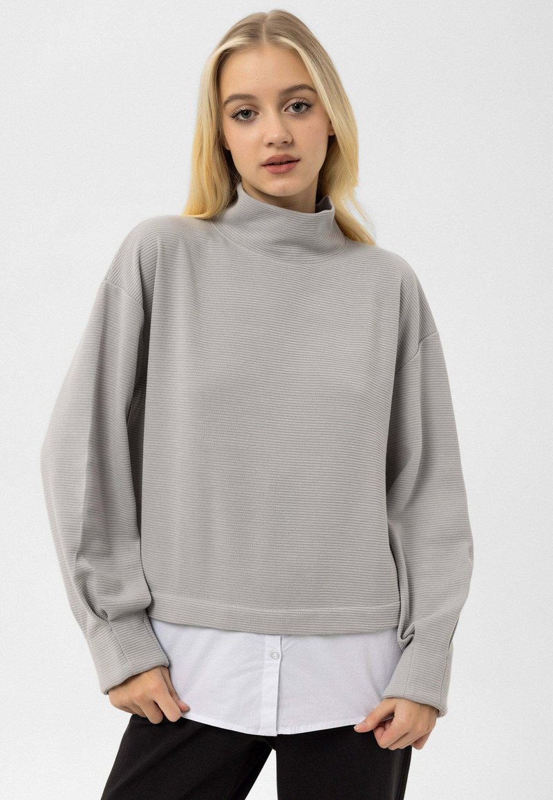 anou anou CLASSIC BLOUSE - Jumper - light grey - Zalando.ie