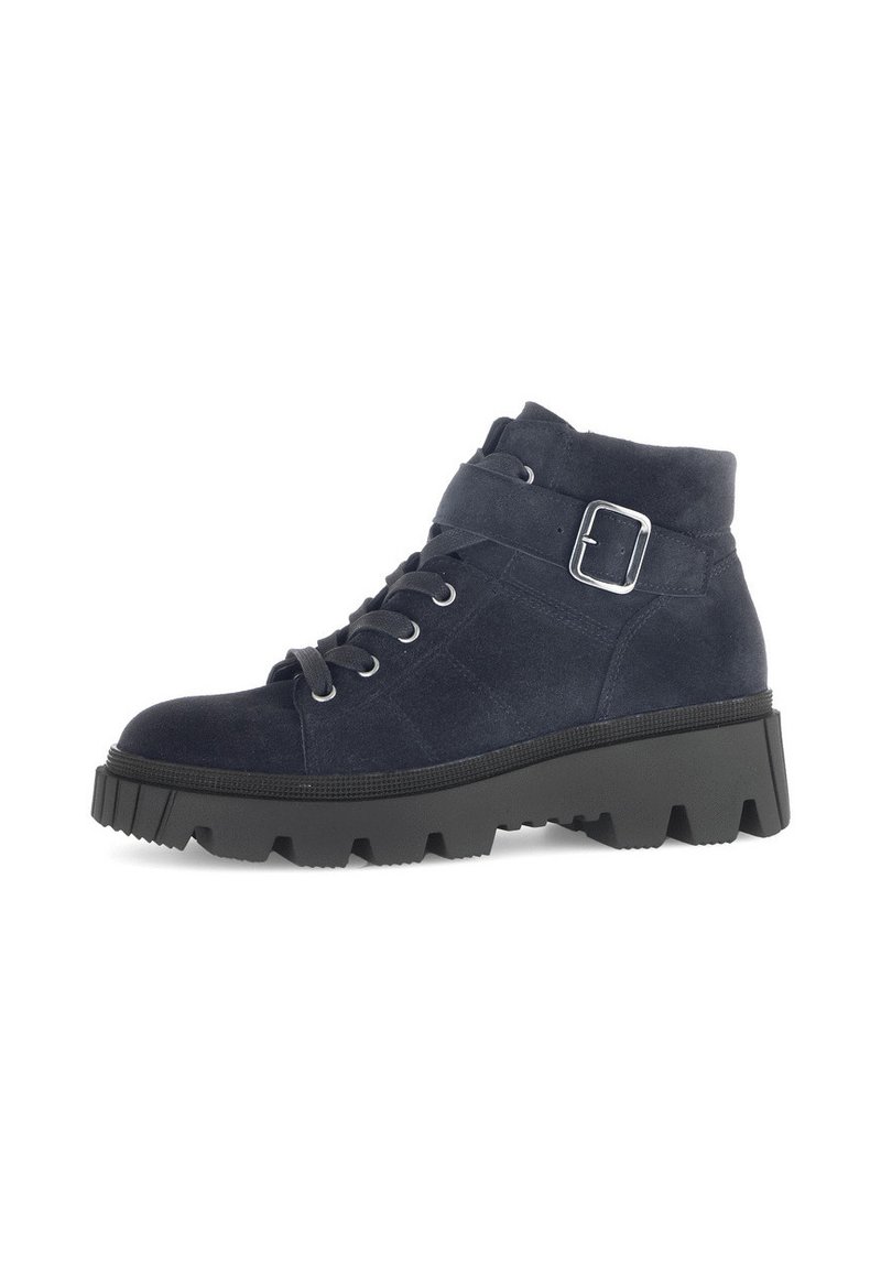 Gabor COMBAT - Platform ankle boots - blau/blue - Zalando