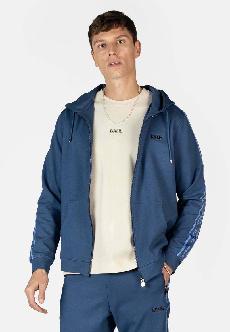 BALR. Q-TAPE THROUGH HOODIE - Zip-up sweatshirt - peak blue/blue - Zalando