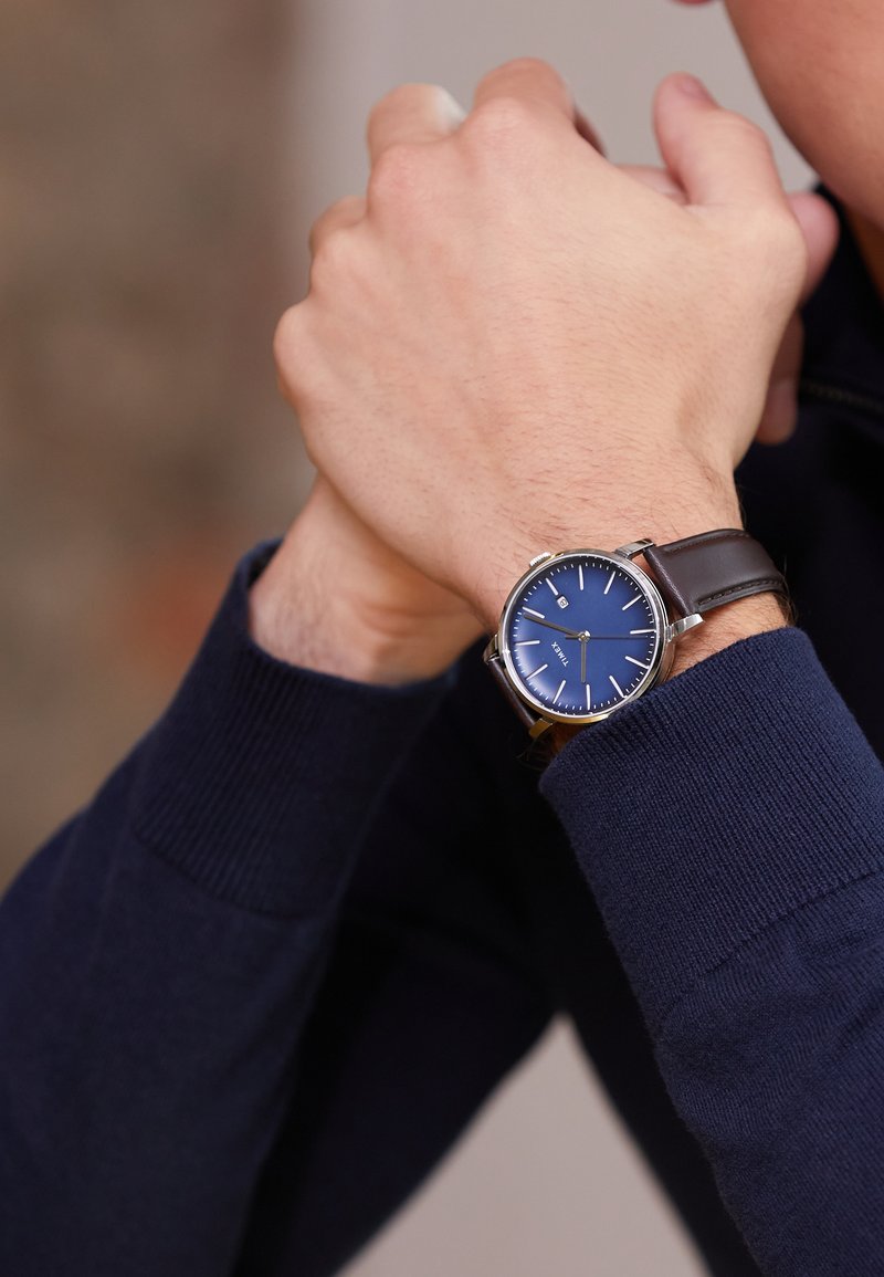 Timex MIDTOWN 3 HAND UNISEX - Uhr - silver-coloured/black/blue/schwarz ...