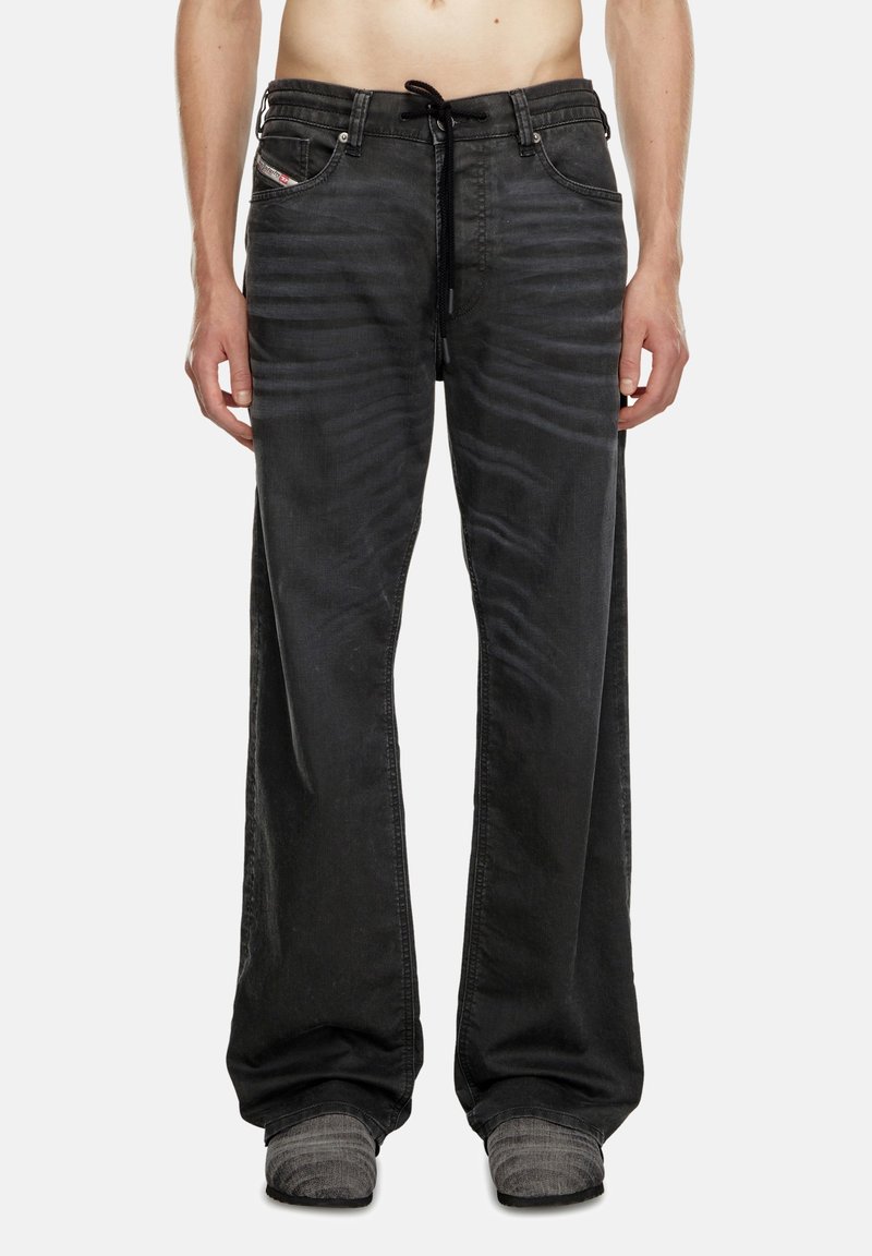 Diesel D-REEL JOGGJEANS - Jeansy Straight Leg/czarny - Zalando.pl