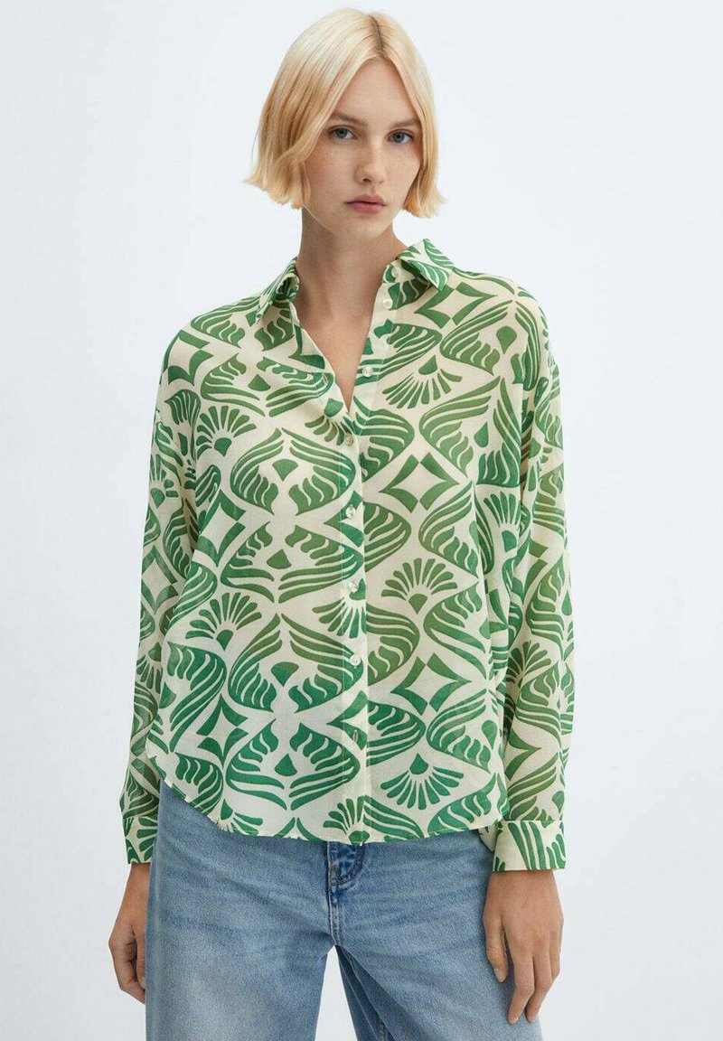 Mango LAUREL H - Hemdbluse - zelená/grün - Zalando.de