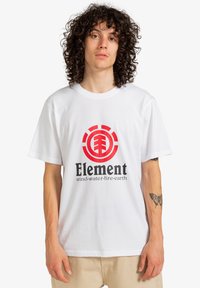 Element VERTICAL - Print T-shirt - optic white/off-white - Zalando.co.uk