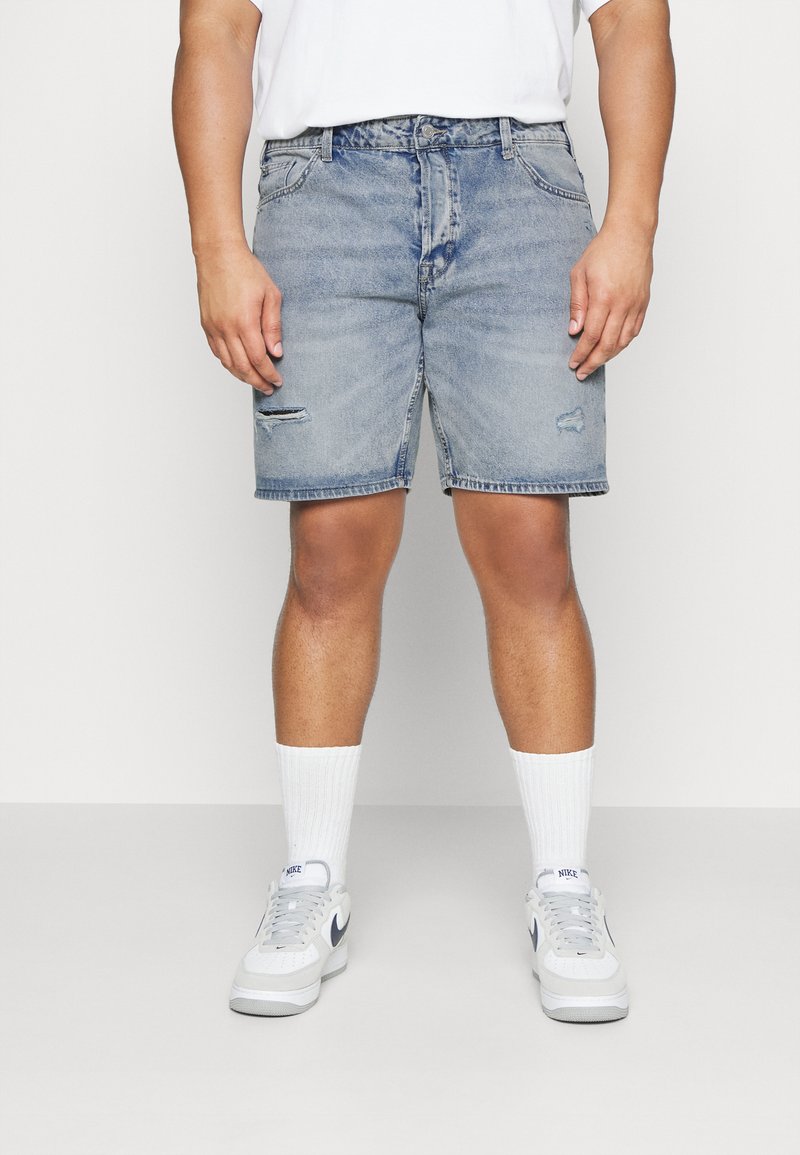Only & Sons ONSEDGE - Denim shorts - light blue denim/light-blue denim ...