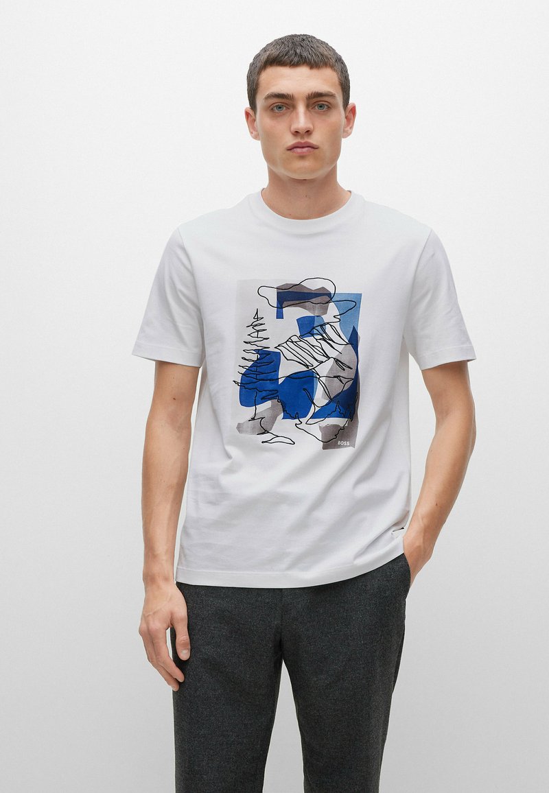 BOSS TIBURT 324 - T-shirts print - white/hvid - Zalando.dk