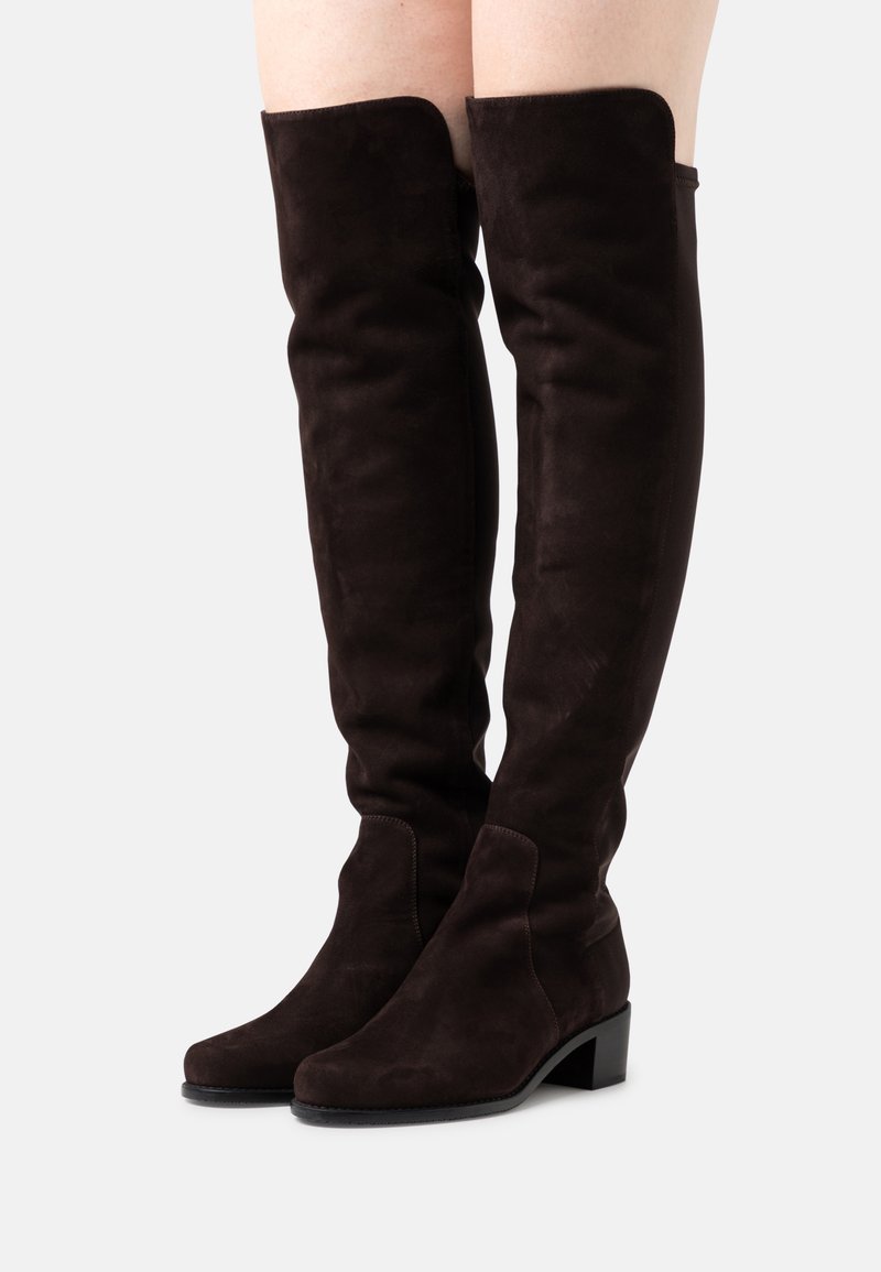 Stuart Weitzman RESERVE - Overknees - ebony/braun - Zalando.de