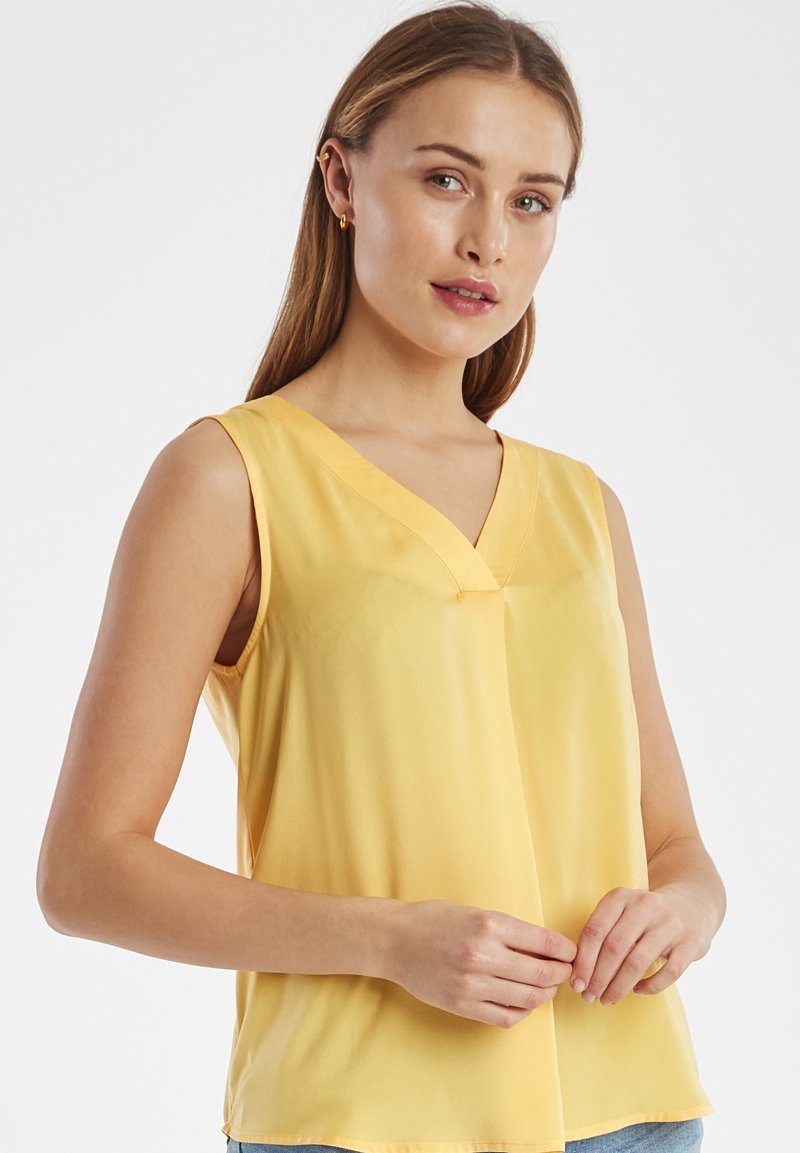 ICHI IHCRISSY TO2 - Blouse - buff yellow/yellow - Zalando.ie