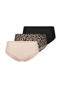 Chantelle SHORTY 3ER PACK - Slip - golden beige leo schwarz/gemêleerd ...