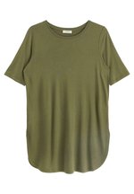 Lindex T-shirt basic - khaki/donkergroen - Zalando.nl