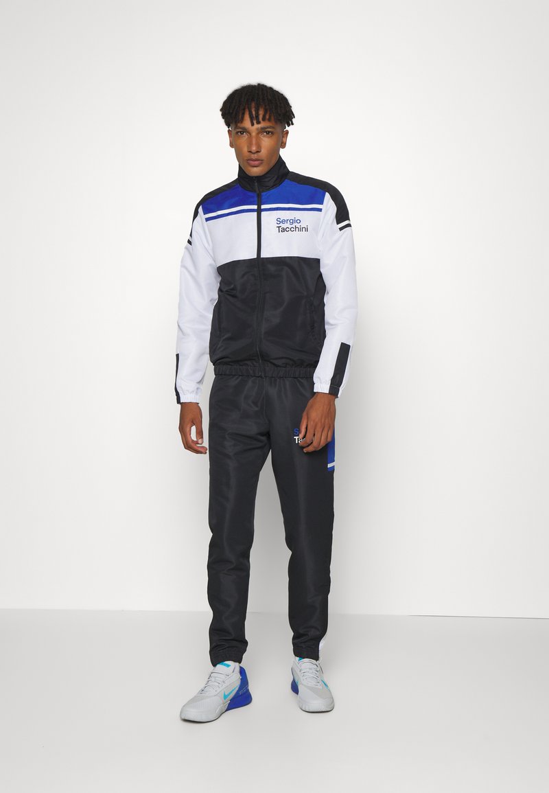 Sergio Tacchini TEXT TRACKSUIT - Trainingspak - black/surf the web ...