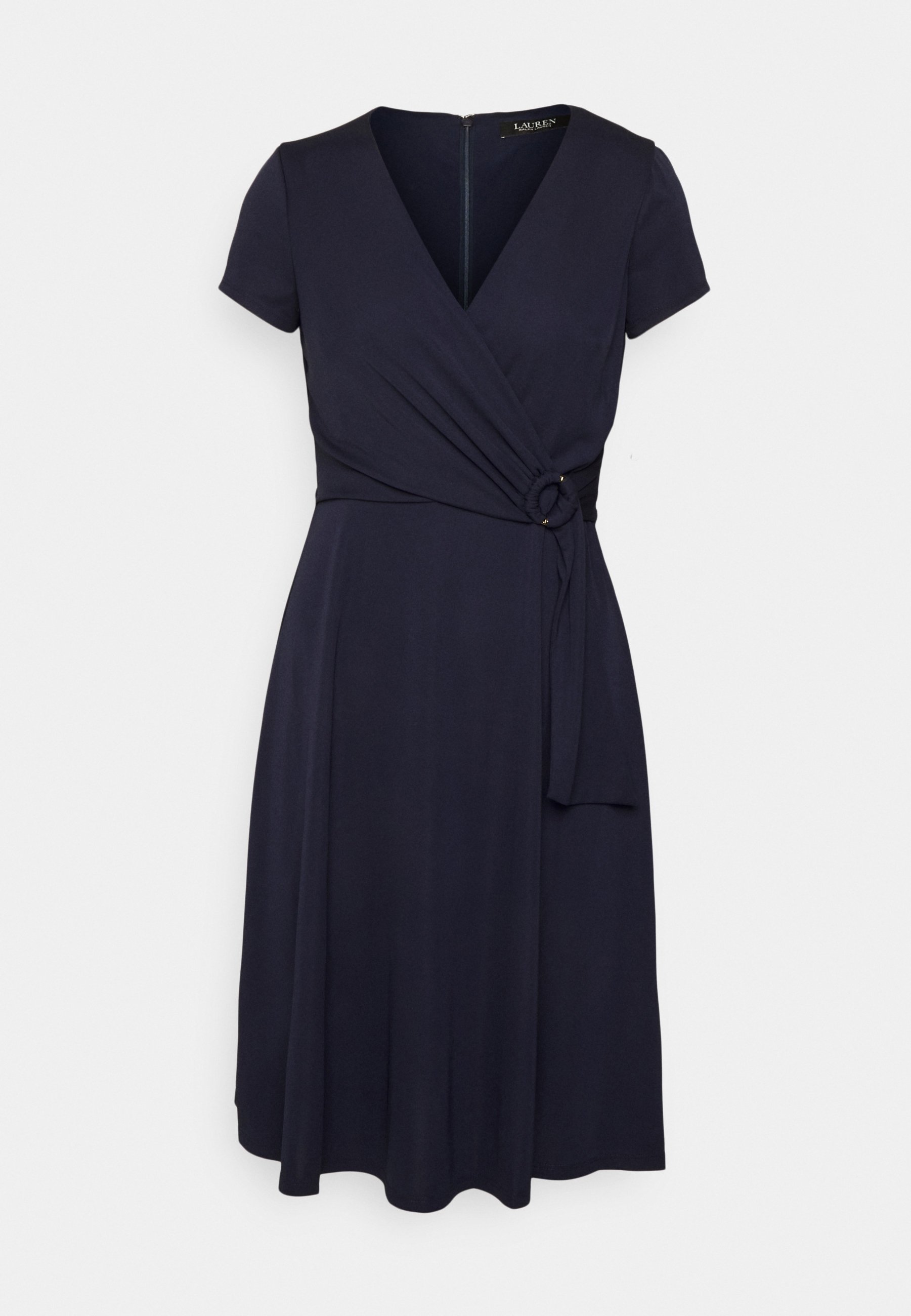 Lauren Ralph Lauren Petite KARLEE SHORT SLEEVE DAY DRESS - Jerseykleid - lighthouse navy ...