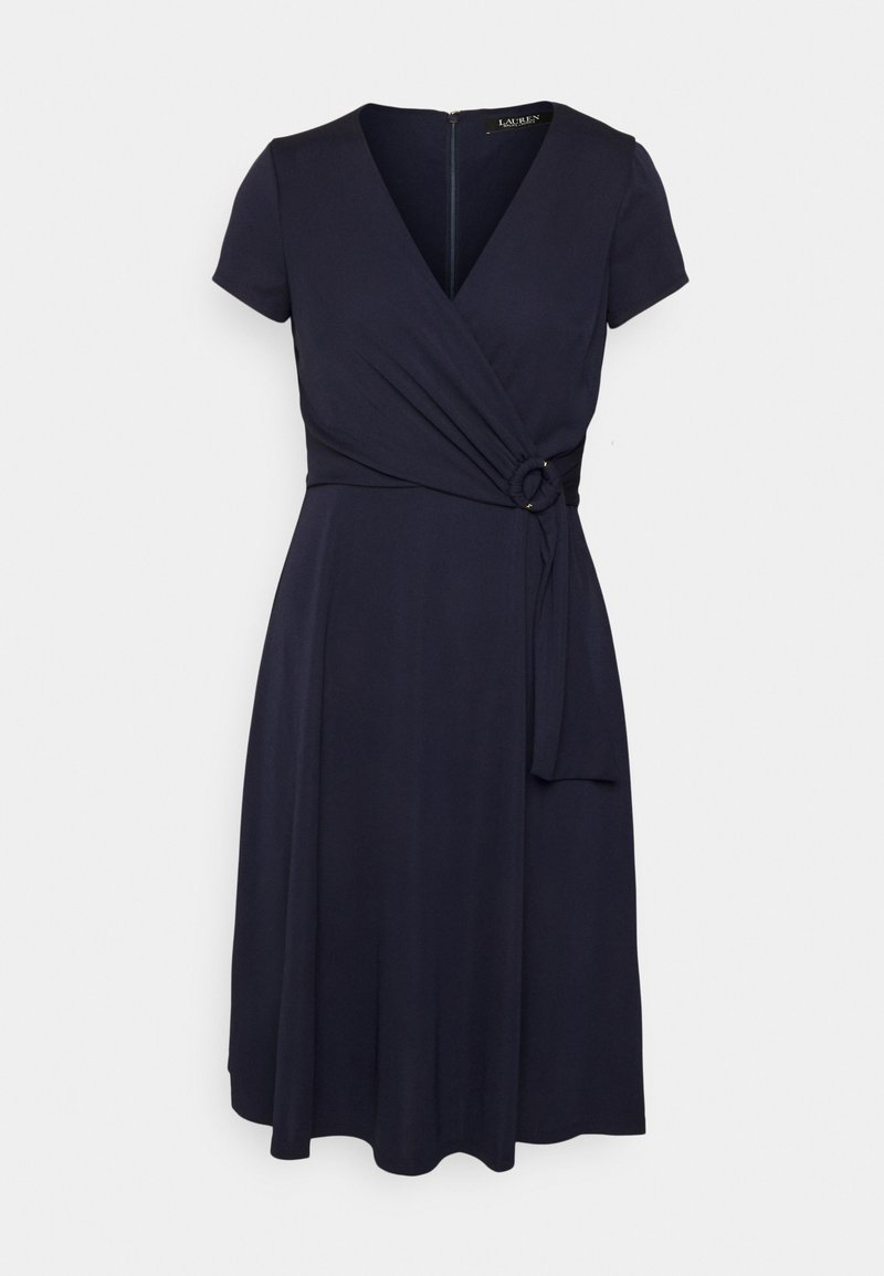 Lauren Ralph Lauren Petite KARLEE SHORT SLEEVE DAY DRESS - Jerseykleid - lighthouse navy ...