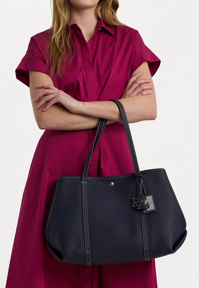 Lauren Ralph Lauren PEBBLED LEATHER LARGE EMERIE TOTE BAG - Weekend bag ...