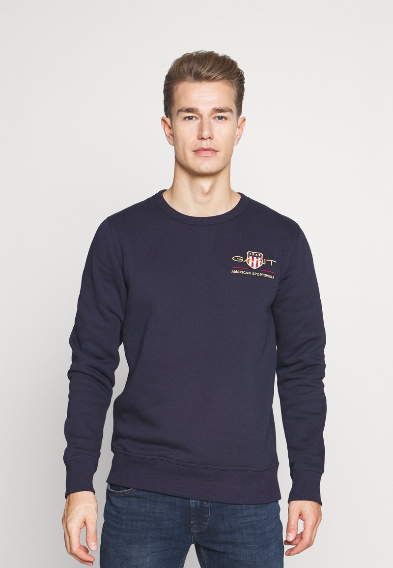 GANT MEDIUM ARCHIVE SHIELD C NECK - Sweatshirt - evening blue ...