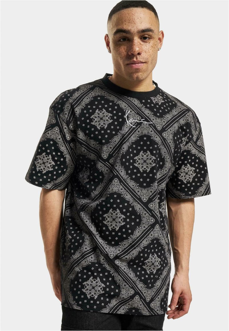 Karl Kani SMALL SIGNATURE - T-shirts print - black white/sort - Zalando.dk