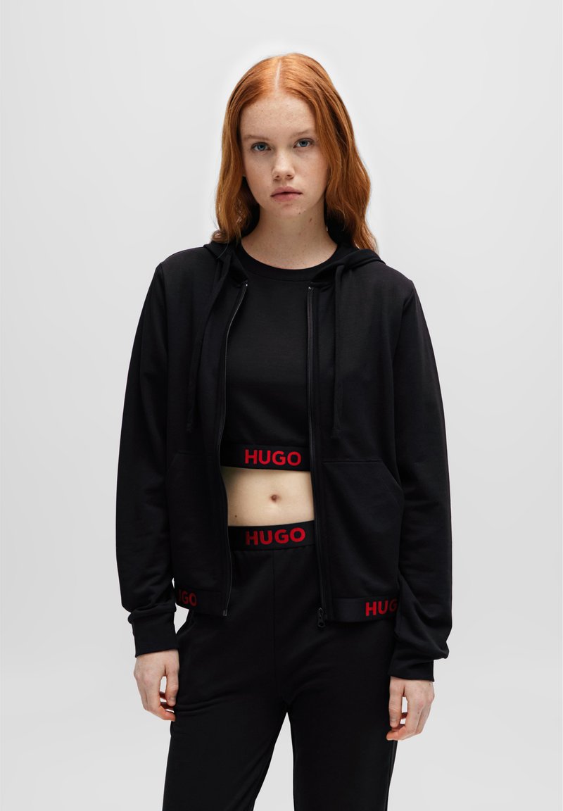 HUGO SPORTY LOGO - Jaka ar rāvējslēdzēju - black/melns - Zalando.lv