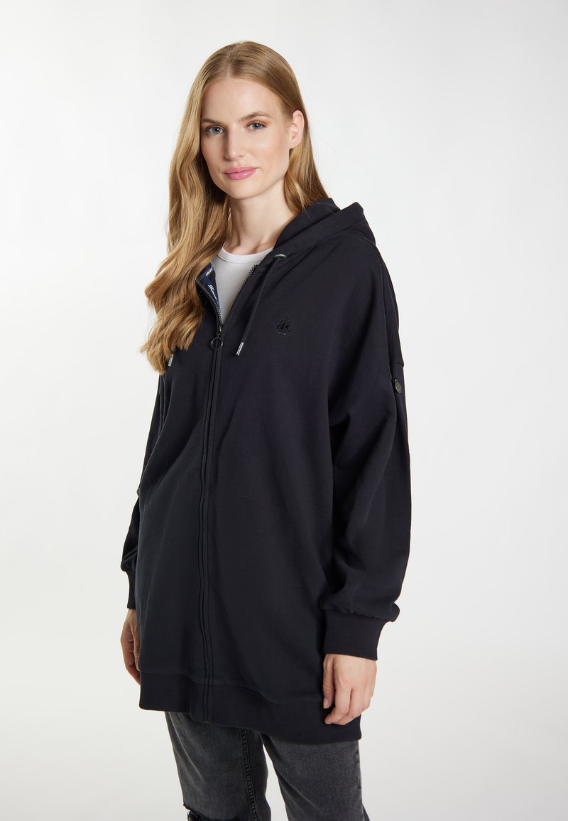 DreiMaster INCUS - Mikina na zip - schwarz/černá - Zalando.cz