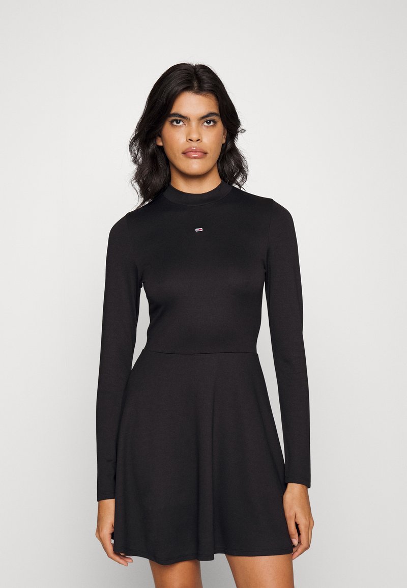 Tommy Jeans ESSENTIAL FIT & FLARE DRESS - Robe de jour - black/noir ...