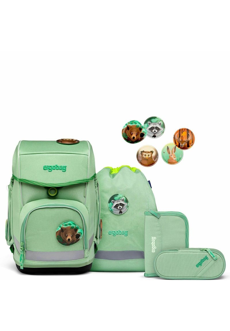 Ergobag CUBO SET 5TLG INKL - Set d'écolier - waldbärwohner/vert ...