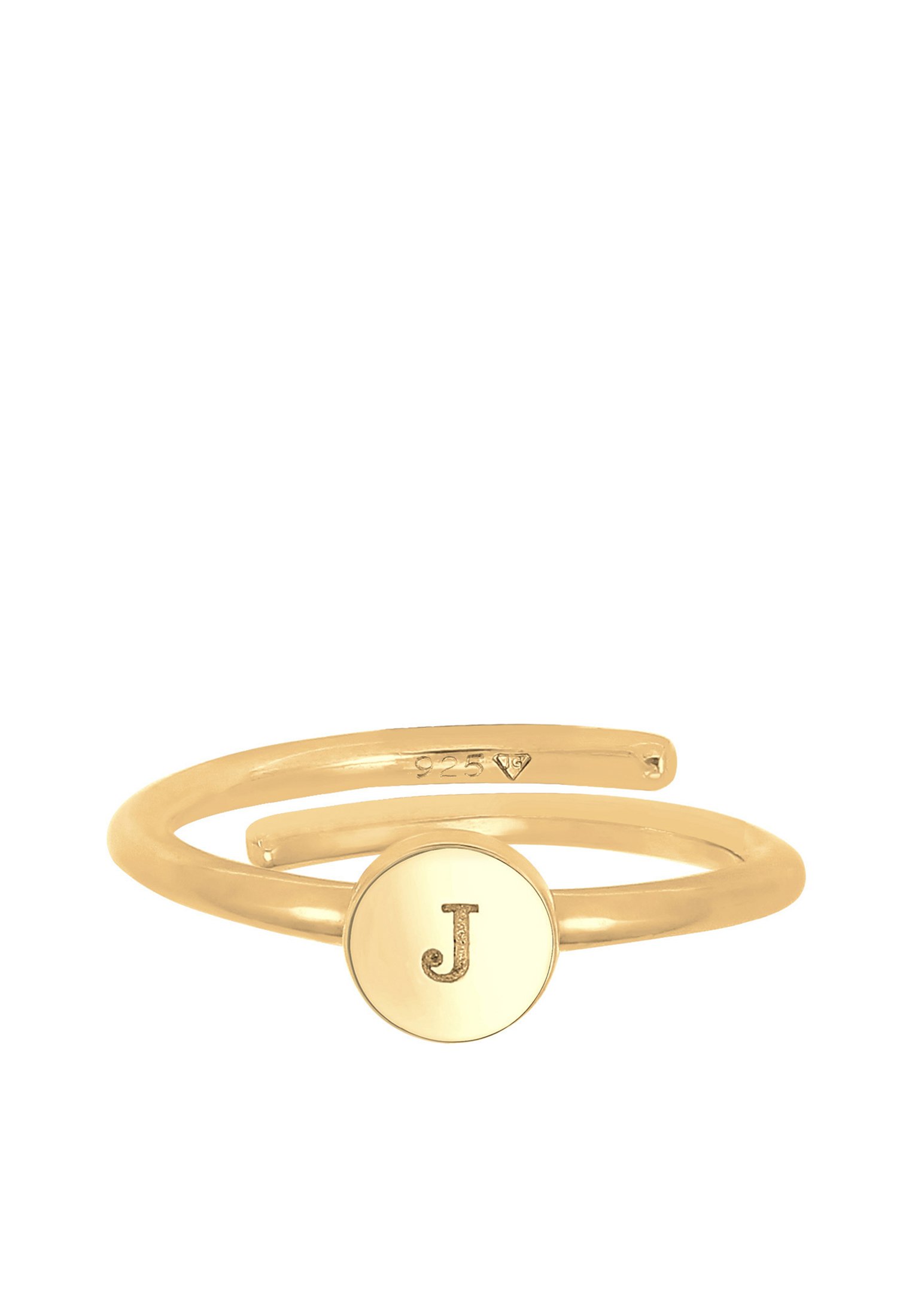 Elli LETTER J Ring gold coloured goldfarben Zalando
