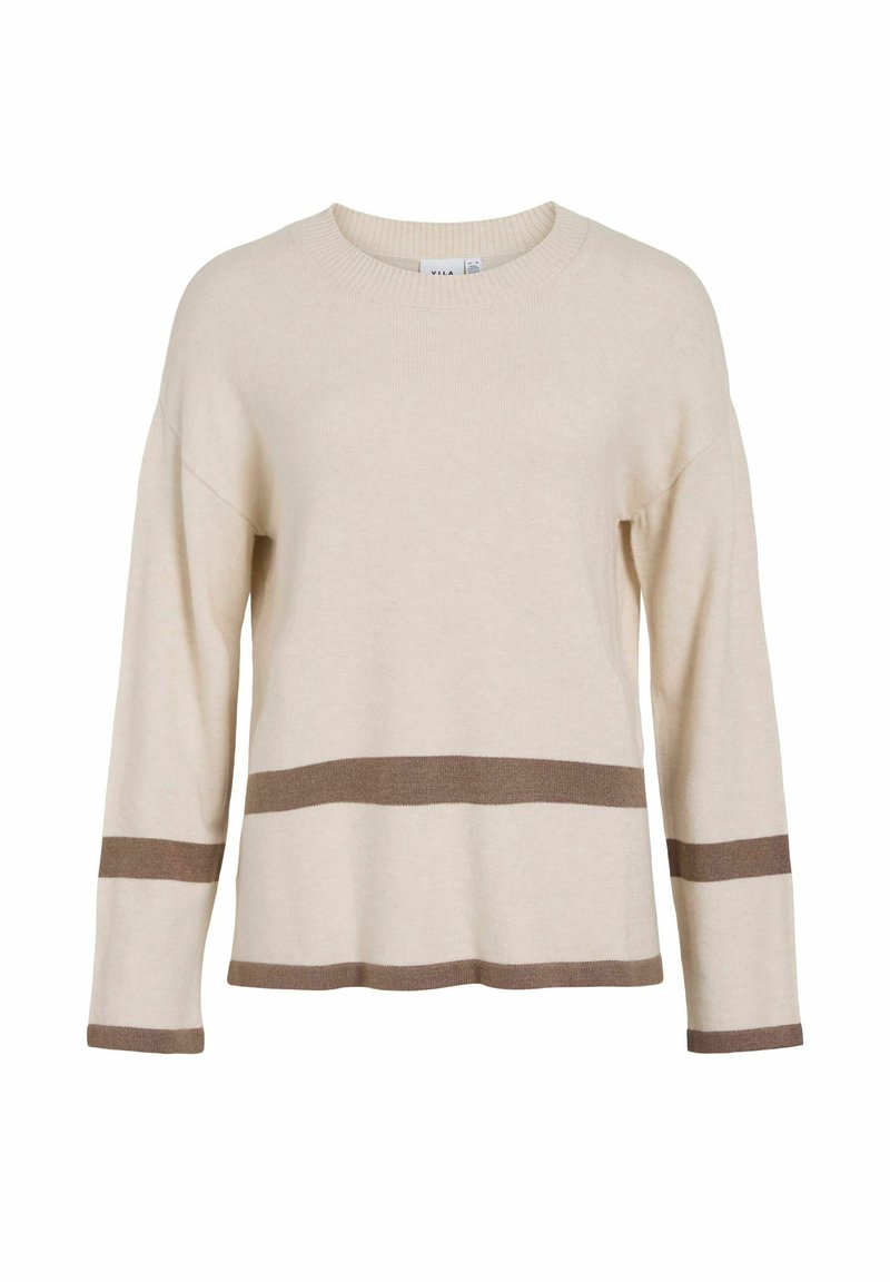 VILA Neule - super light natural melan/beige, meleerattu - Zalando.fi