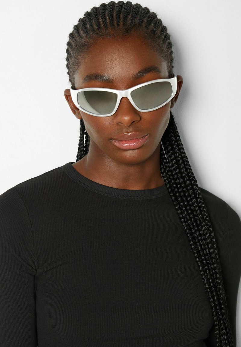Weekday Trek Oversized Sunglasses In Silver ASOS