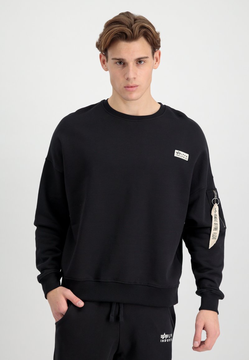 Alpha Industries Sweater - organic black/zwart - Zalando.nl