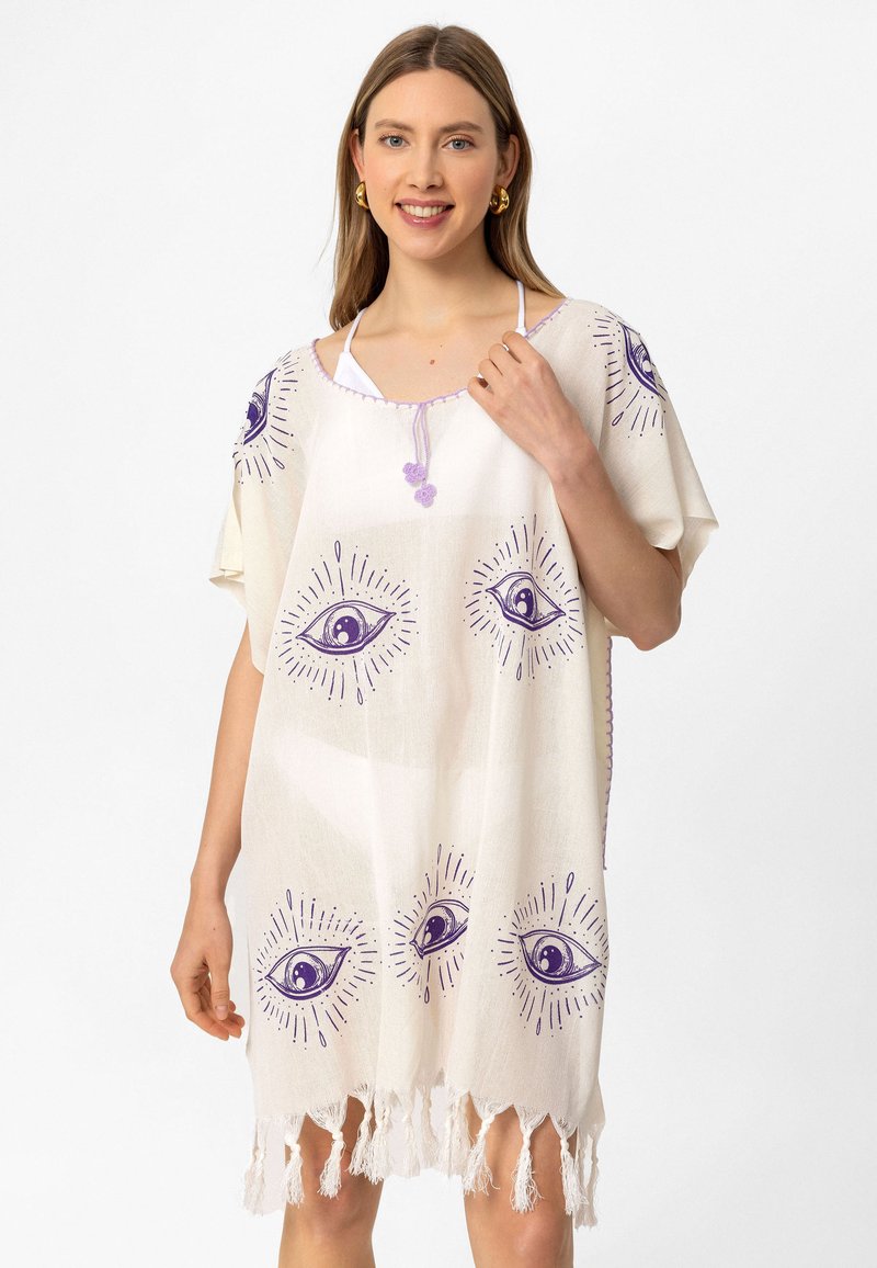 Ikigai The City CAMILA - Day dress - cream blue/blue - Zalando.ie