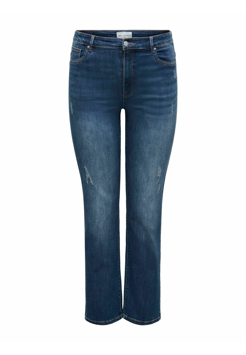 ONLY Carmakoma SLIM FIT SALLY MID-WAIST - Slim fit jeans - dark blue ...