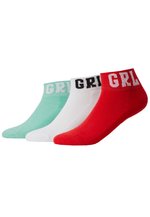Urban Classics GIRL POWER SOCKS 3 PACK - Sokken - red/white/mint/rood ...