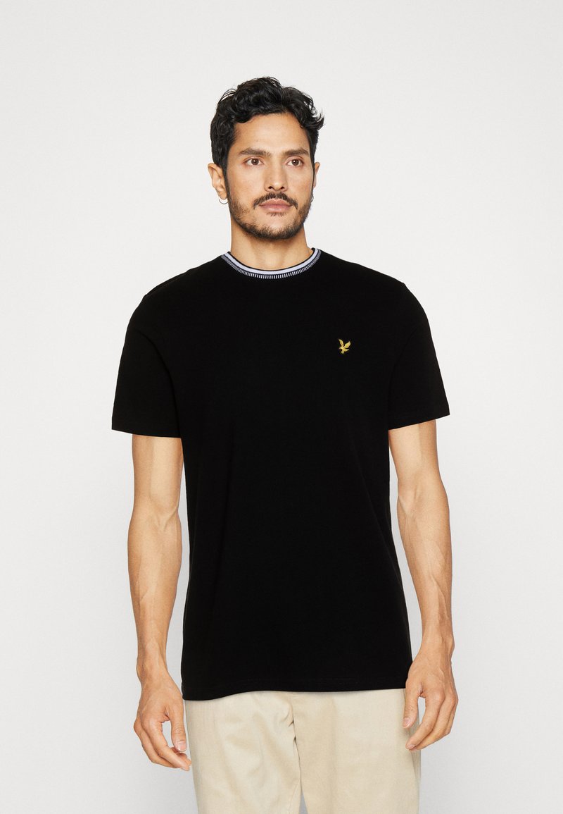 Lyle & Scott DASHED TIPPED - T-shirt - bas - jet black/svart - Zalando.se