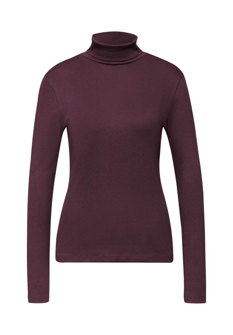 Street One BASIC ROLLKRAGEN - Strickpullover - rot/beere - Zalando