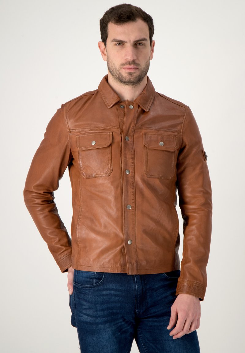 Urban 5884 DANTE - Lederjacke - cognac - Zalando.at