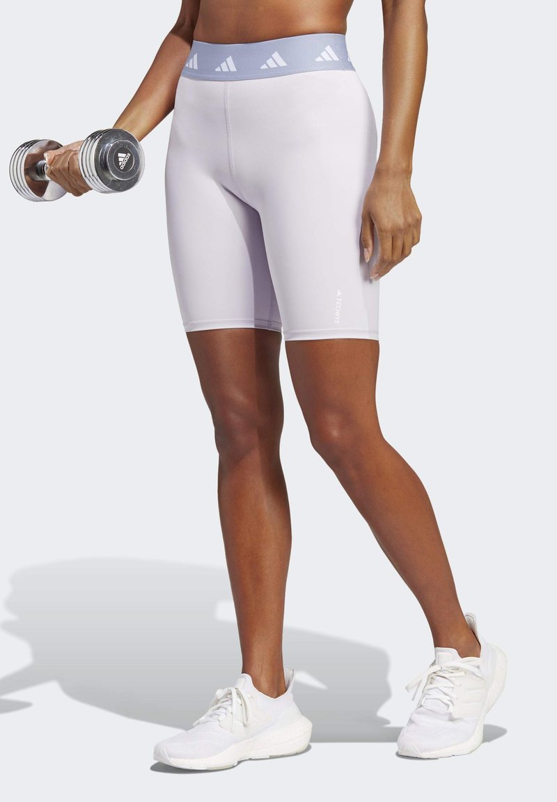 adidas Performance TECHFIT BIKE SHORT LEGGINGS - Tights - silver dawn ...