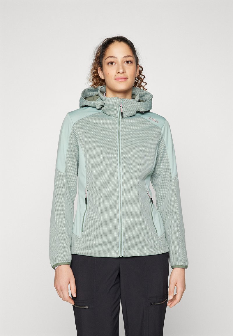 CMP WOMAN JACKET ZIP HOOD - Softshelljas - jade/lichtgroen - Zalando.nl