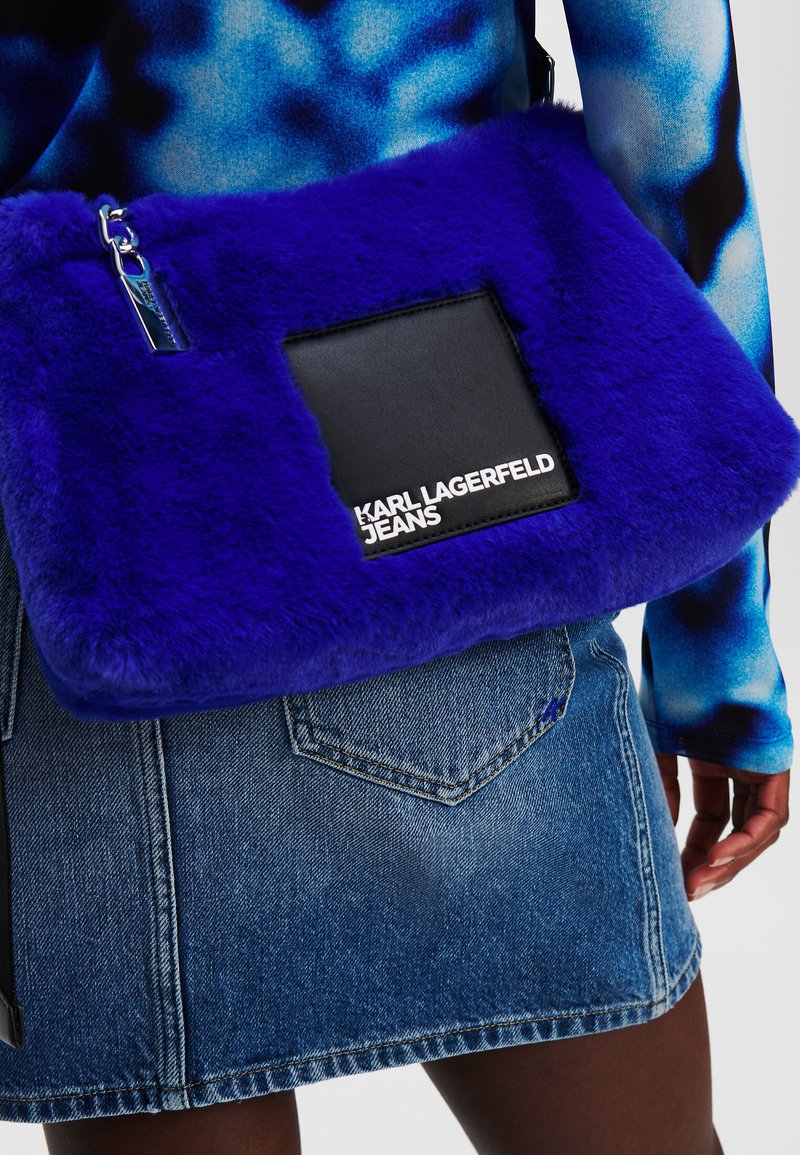 Karl Lagerfeld Jeans BOX LOGO FUR SMALL HOBO - Across body bag - j ...