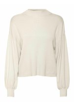 Vero Moda VMNANCY GA BOO REP - Strickpullover - birch/beige - Zalando.at