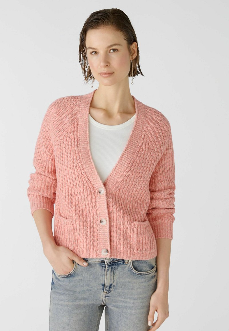 Oui Strickjacke - rose orange yel/rosa - Zalando.de