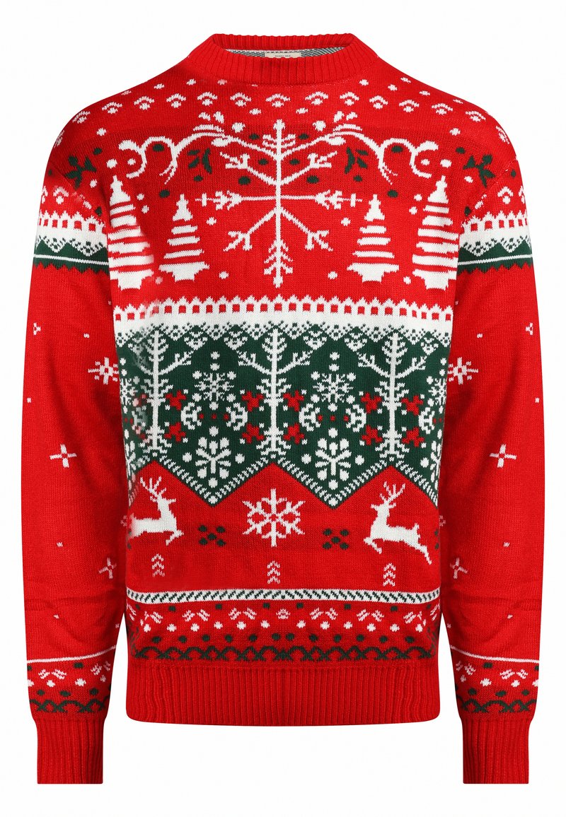 Redefined Rebel SANTA REGULAR FIT - Strikkegenser - true red/rød ...