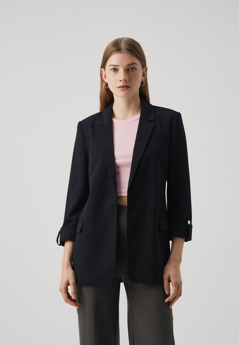 ONLY ONLLEILA 3/4 LOOSE - Sacou - black/negru - Zalando.ro