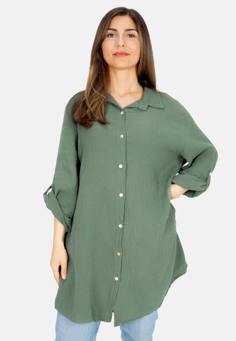 Seasons of April Jessy Oversized - Hemdbluse - khaki - Zalando.de